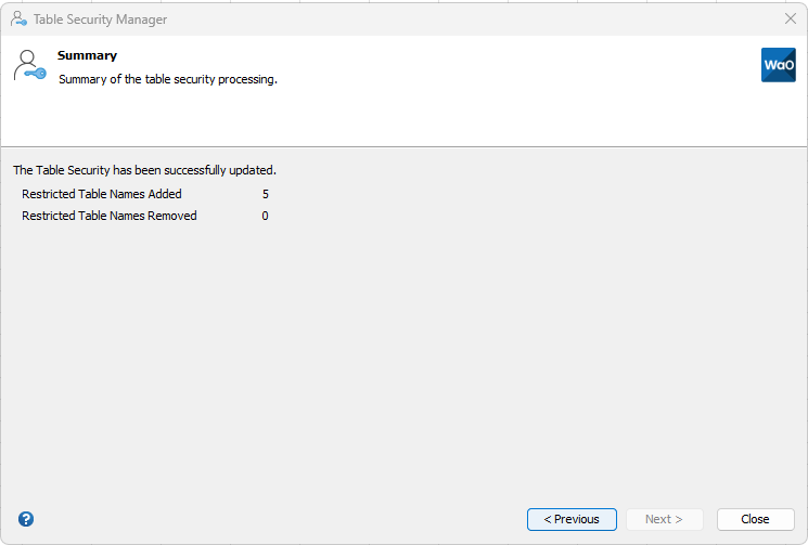 Table Security – Wands for Oracle