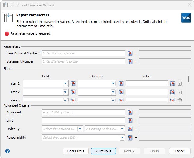 Insert a Run Report Function – Wands for Oracle