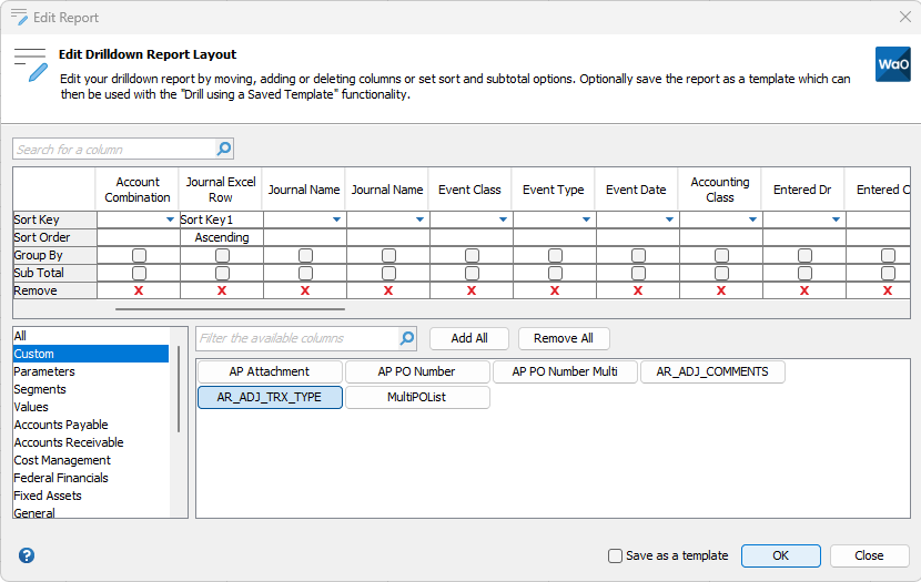 Add a Custom Drilldown Column – Wands for Oracle