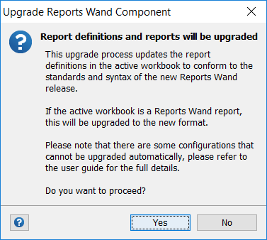 Upgrade Version 4 Report Definitions – Wands for Oracle