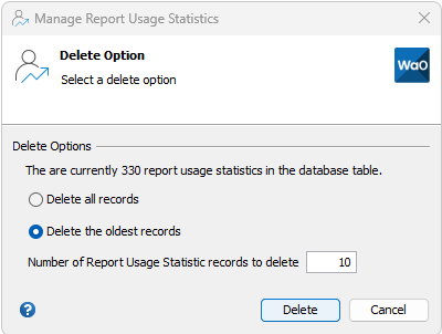 Report Usage Statistics – Wands for Oracle