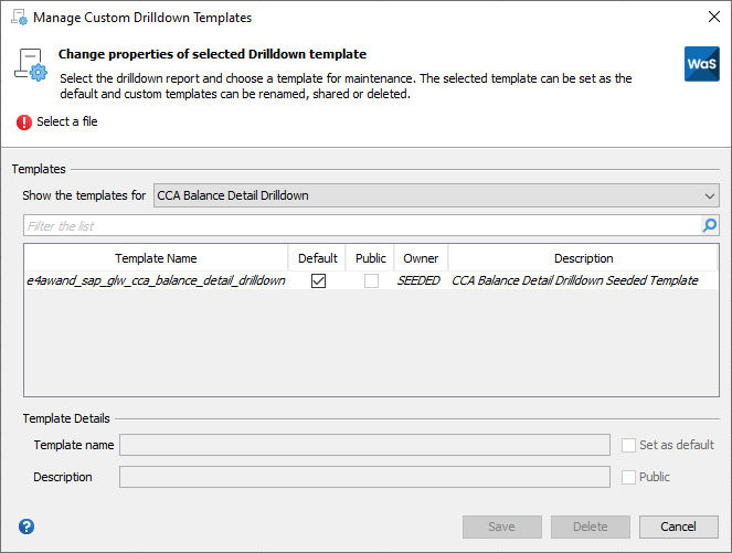 Manage Templates – Wands for Oracle