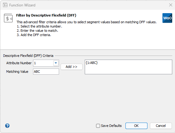 Descriptive Flexfield Criteria Wands For Oracle