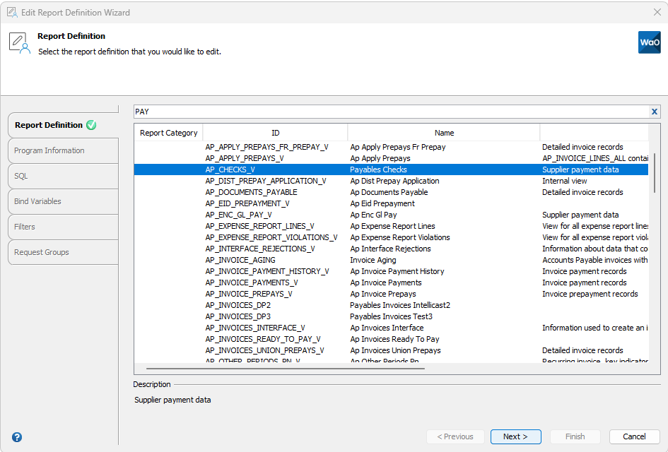 Edit – Wands for Oracle
