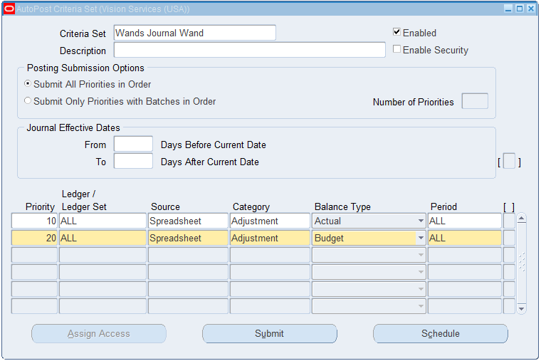 AutoPost Journal Wand Journals – Wands for Oracle