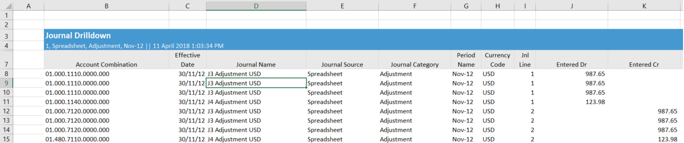 Create Journal Wand Template from Drilldown – Wands for Oracle