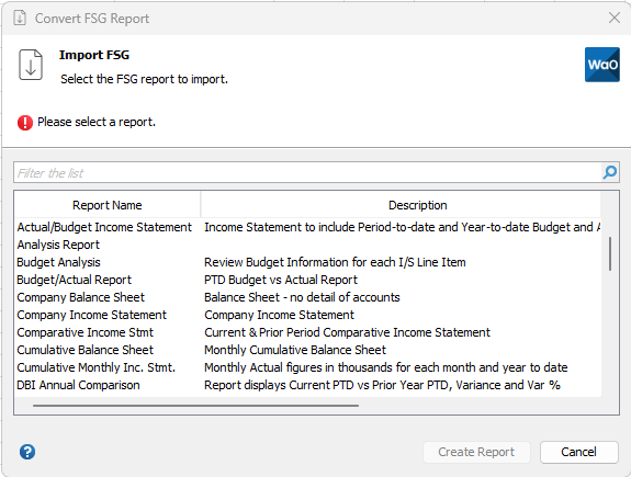 Import FSG – Wands for Oracle