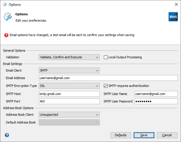 SMTP Email Settings – Wands for Oracle