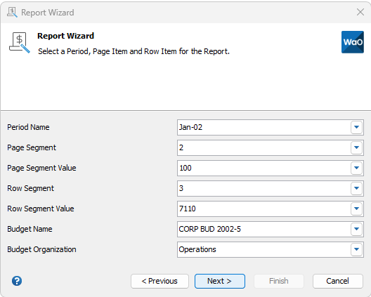 Budget Report Wizard – Wands for Oracle